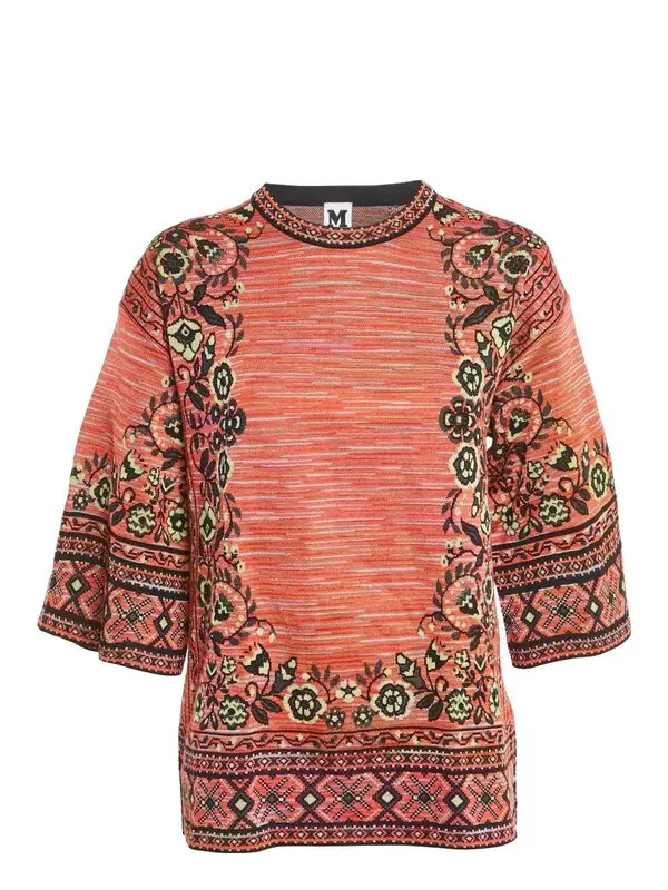 Missoni Floral-pattern Knit Top - Orange