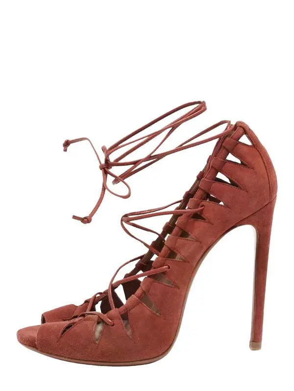 Alaïa 120mm Lace-up Pumps - Brown