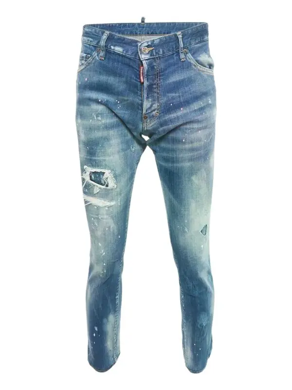 Dsquared2 Distressed Denim Trousers - Blue