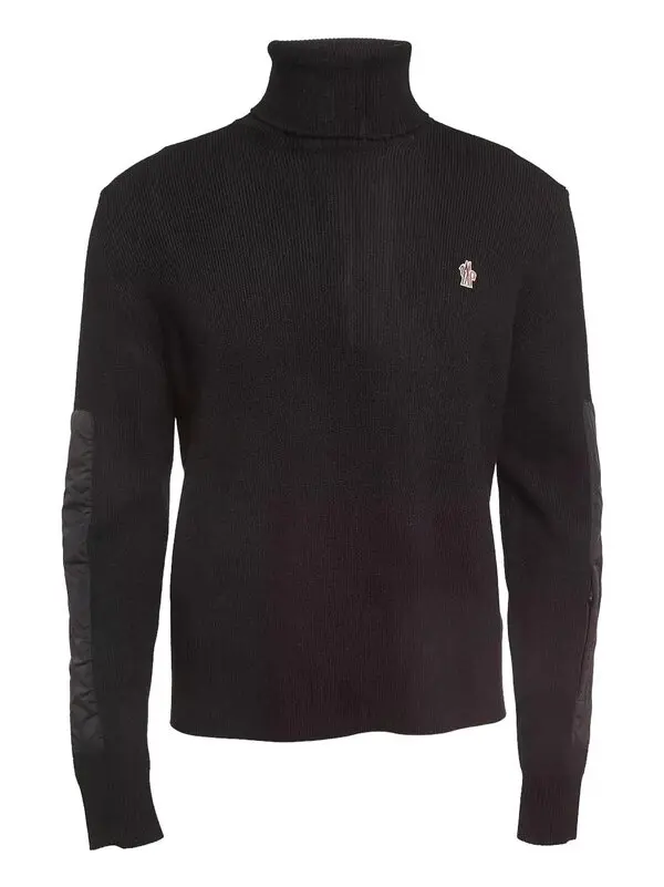 Moncler Ribbed Turtleneck Sweater - Black