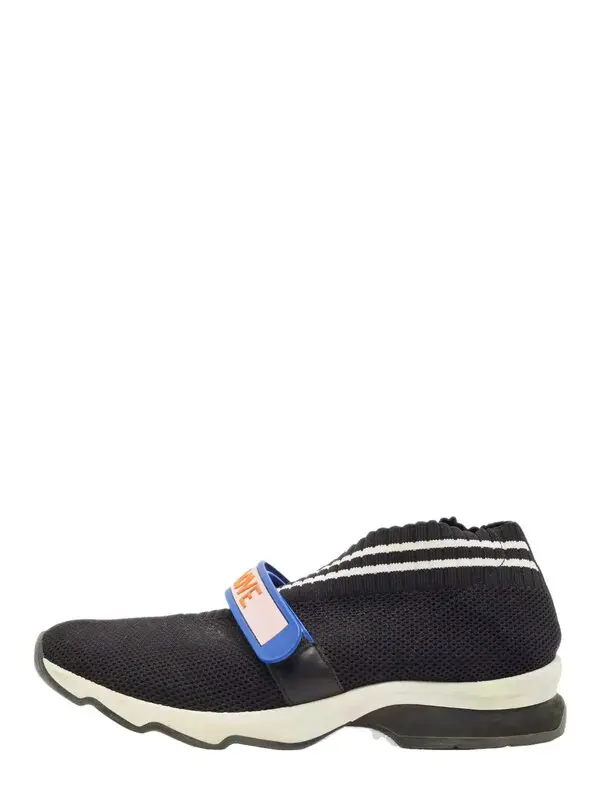 Fendi Rockoko Sneakers With Monochrome Trim - Black
