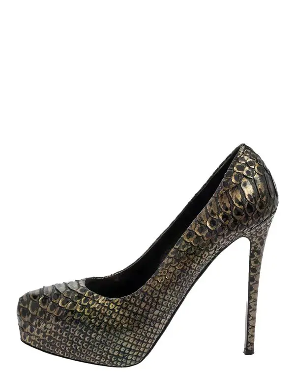 LE SILLA 135mm Python Platform Pumps - Black
