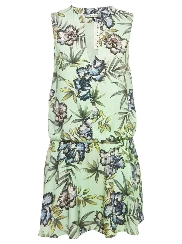 Alice + Olivia Floral-print Mini Dress - Green