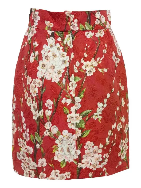 Dolce & Gabbana Floral Mini Skirt - Red