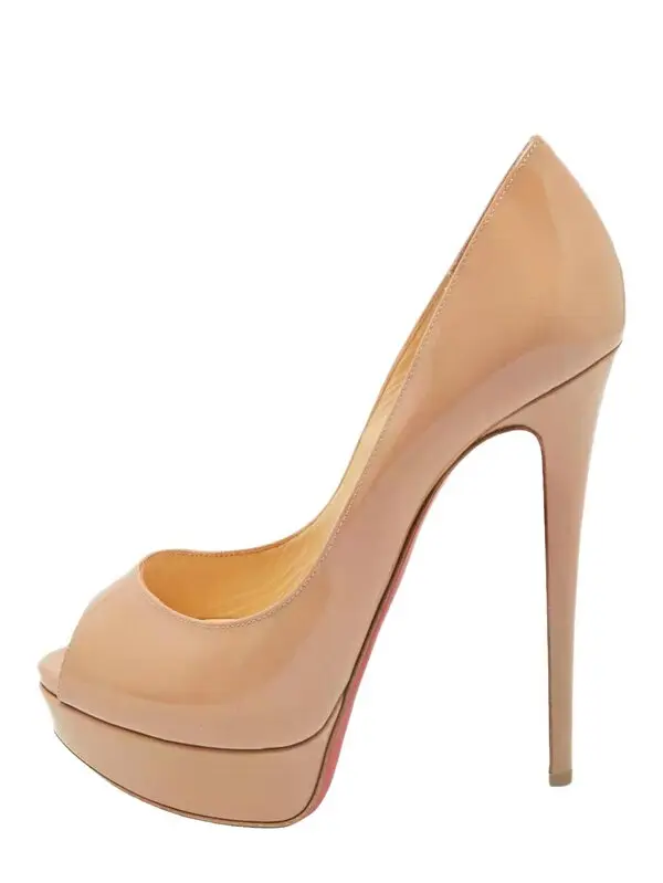 CHRISTIAN LOUBOUTIN Lady Peep Heeled Pumps - Neutrals