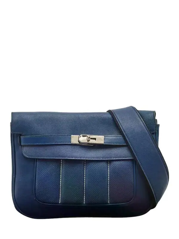 Hermès 2016 Berline 28 Leather Shoulder Bag - Blue