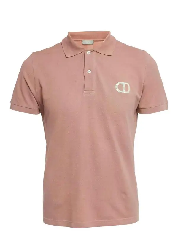 Dior Embroidery Cotton Polo - Pink