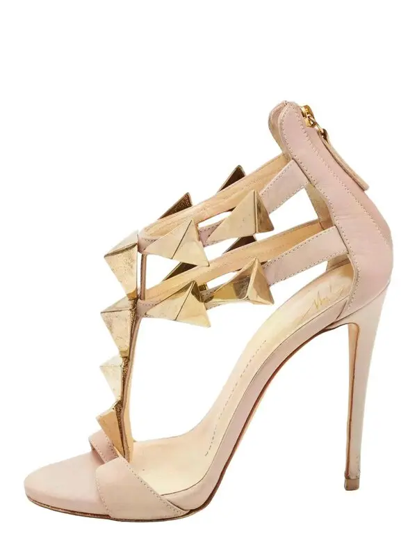 GIUSEPPE ZANOTTI Studded Stiletto Sandals - Neutrals