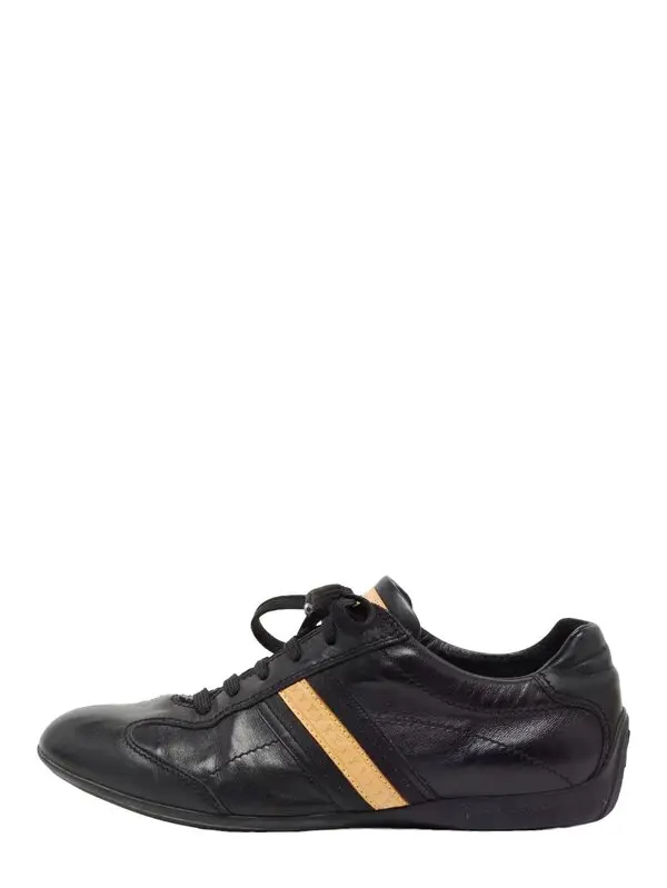 LOUIS VUITTON Leather Lace-up Sneakers - Black