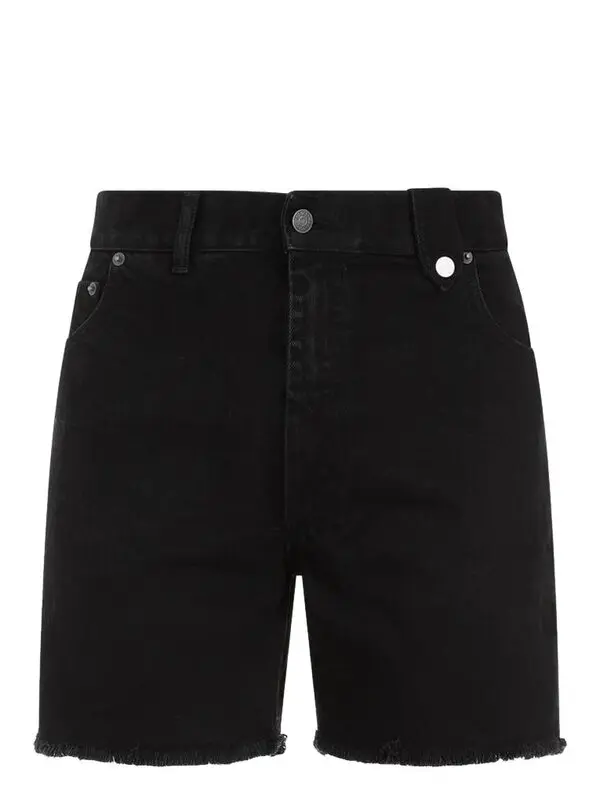 EGONLAB Stonewashed Denim Shorts - Black