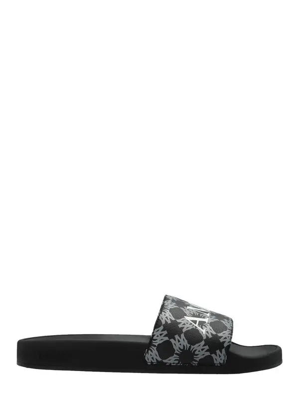 Amiri Slides With Logo - Black