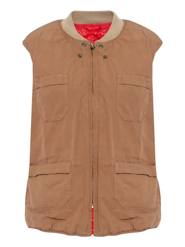 MAISON MARGIELA Vest With Pockets - Brown