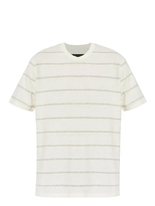 Rag & Bone T-shirt With A Striped Pattern - Cream