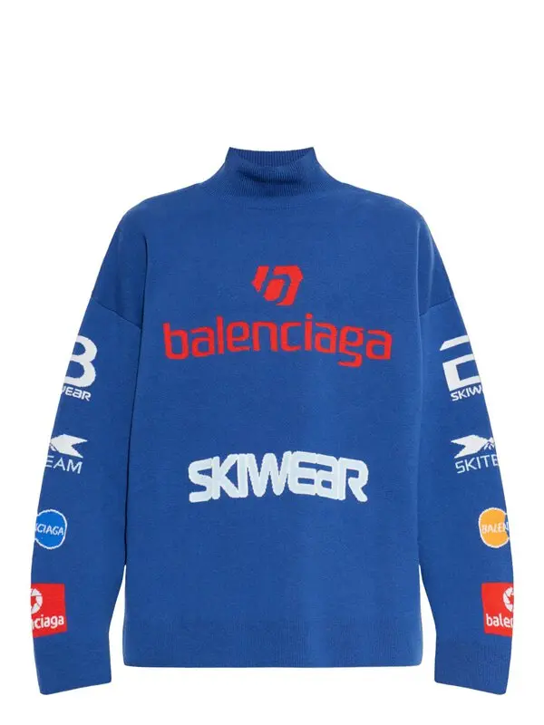 Balenciaga Skiwear' Wool Sweater - Blue