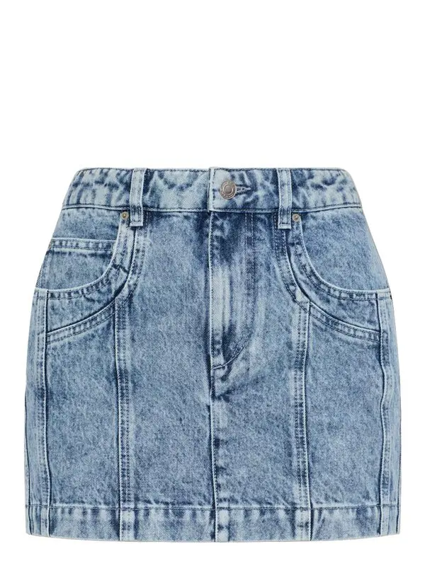 MARANT ETOILE Juana Denim Mini Skirt - Light Blue