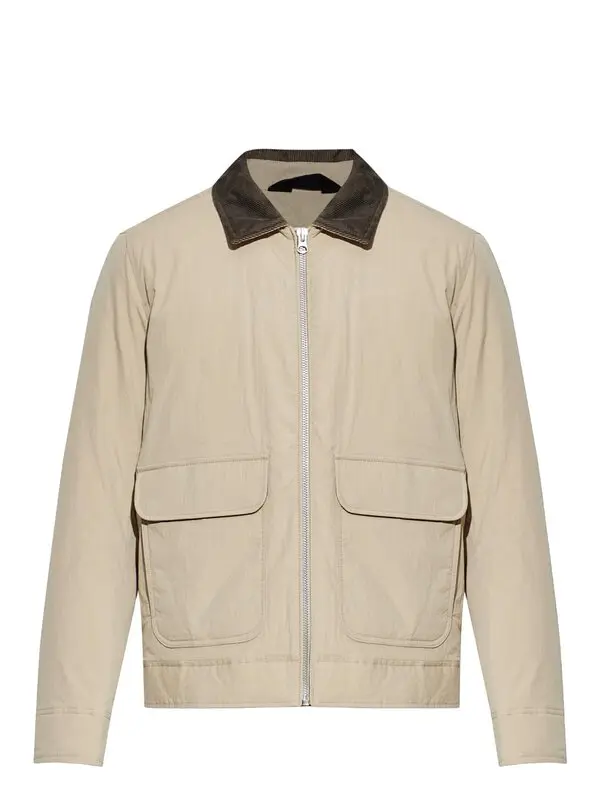 Rag & Bone Jacket With Corduroy Collar - Cream