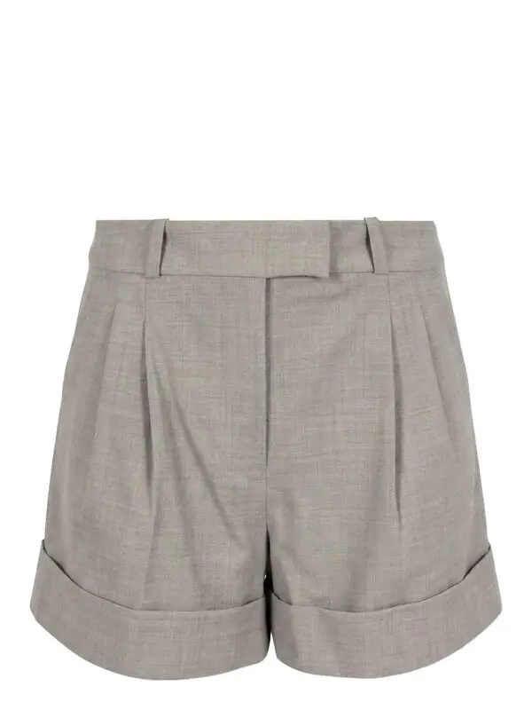Rag & Bone Pleated High-waisted Shorts - Grey