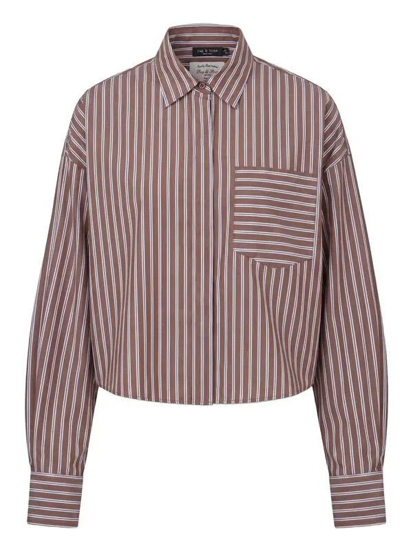 Rag & Bone Oversize Striped Top - Brown