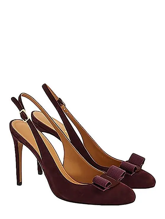 FERRAGAMO Vibily 95 Pumps - Plum