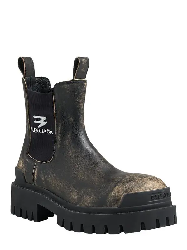 Balenciaga Strike Chelsea Boots - Beige/noir