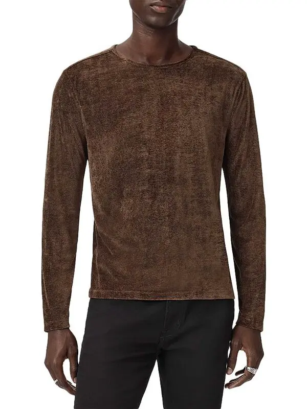John Varvatos Velvety Long Sleeve Tee - Dark Brown