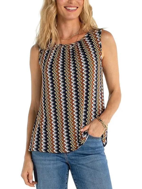 LIVERPOOL Sleeveless Knit Top - Stripe