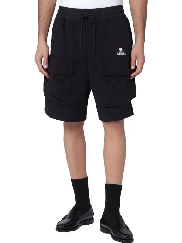 Amiri Cotton-blend Cargo Shorts - Black
