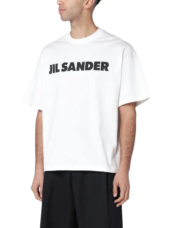 JIL SANDER Boxy T-shirt With Logo - White