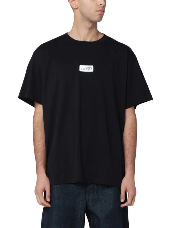 MAISON MARGIELA T-shirt With Numeric Signature Patch - Black