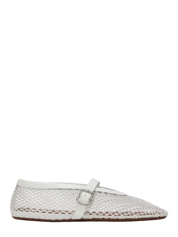 Alaïa Mesh Ballet Flats - White