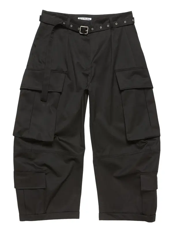 Acne Studios Belted Cargo Trousers - Black