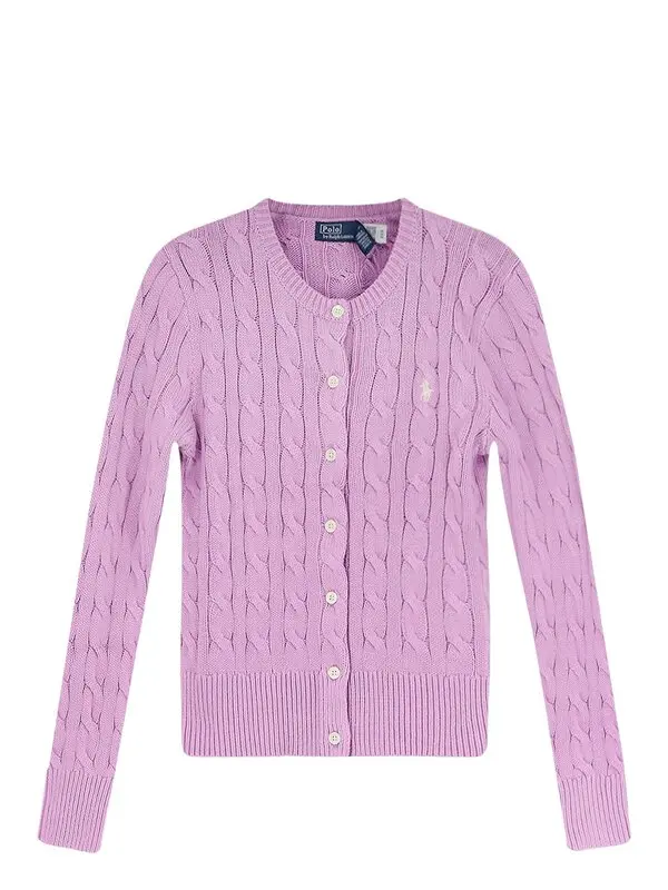 Polo Ralph Lauren Cotton Cardigan With Logo - Purple