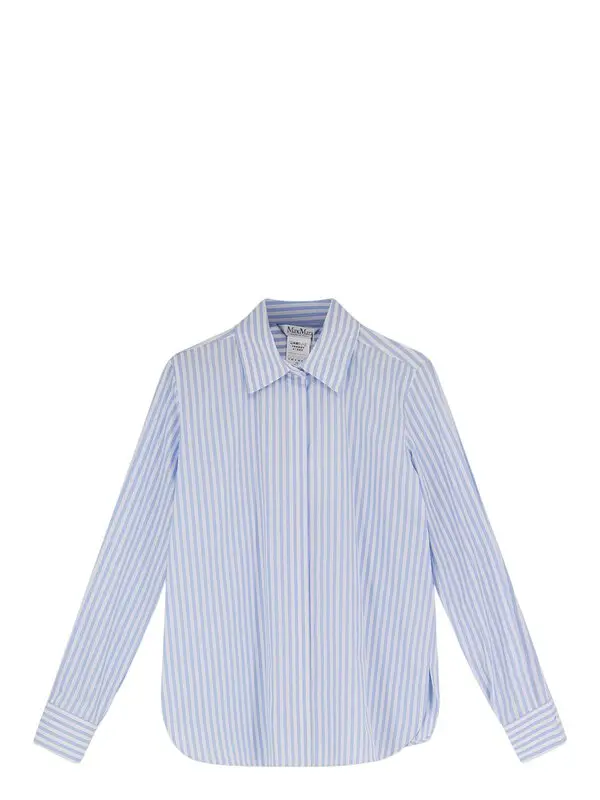 Max Mara Mxmaccenni Striped Shirt - Blue