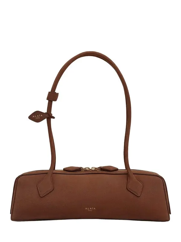 Alaïa Teckel Medium Suede Shoulder Bag - Brown