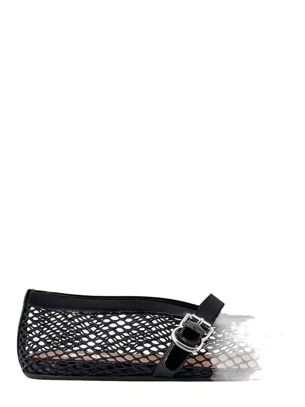 Alaïa Fishnet Ballerinas - Black