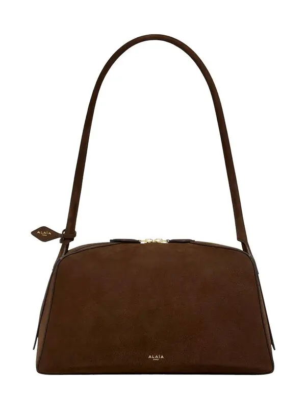 Alaïa Nabuck Le Bouledogue Shoulder Bag - Brown