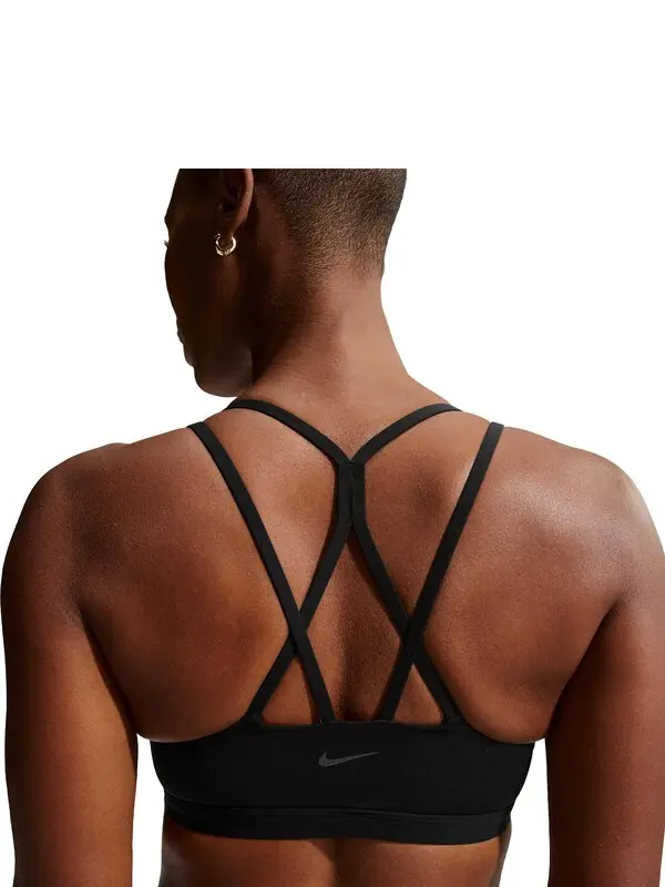 Nike Zenvy Strappy Light-support Padded Sports Bra - Black