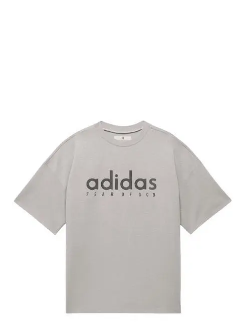 Adidas Fear Of God Athletics Quickdry Jersey Short Sleeve Tee Shirt - Medium Grey Heather