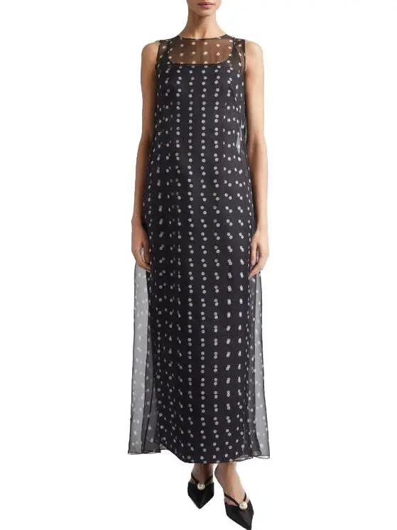 EMILIA WICKSTEAD Layered Silk Organza Dress - Polka Dot