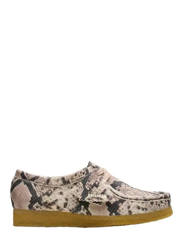 Clarks Snake Leather Wallabee Shoes - Neutrals