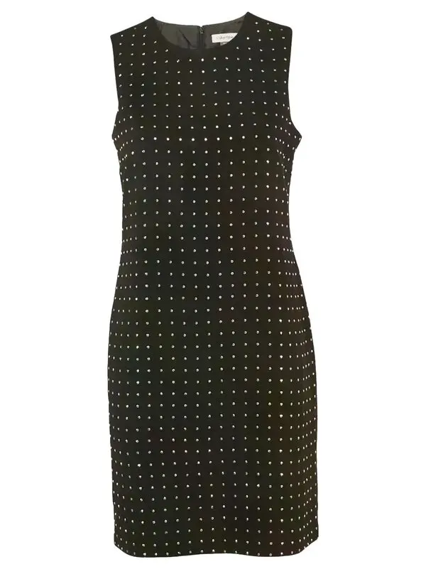 Calvin Klein Sleeveless Studded Dress - Black