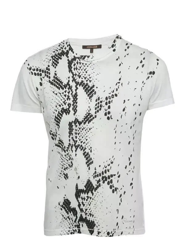 Roberto Cavalli Snakeskin-print T-shirt - White