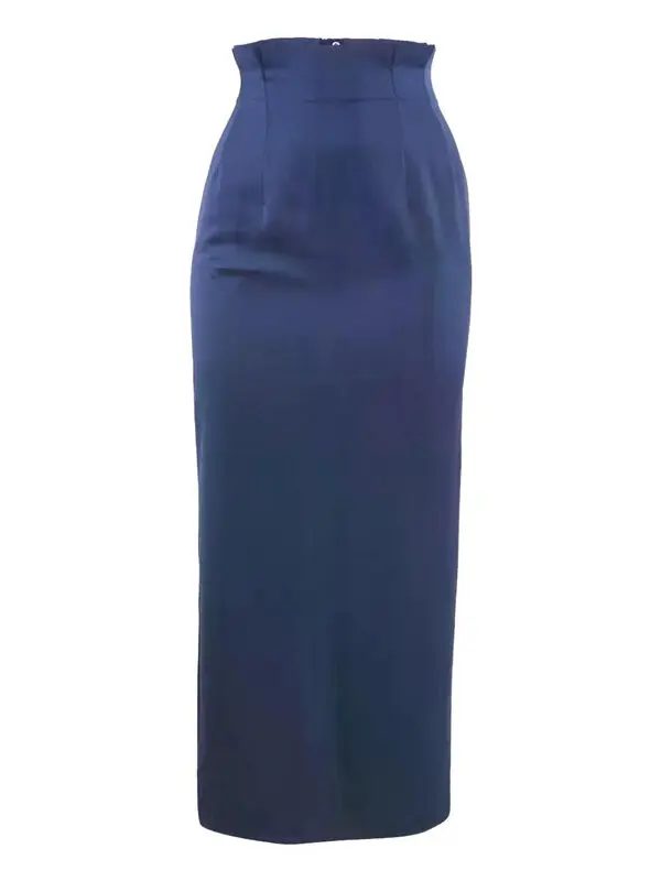 ARMANI Pleated Maxi Skirt - Blue