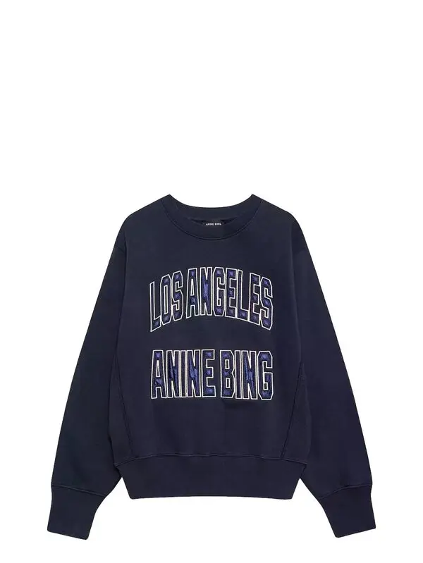 ANINE BING Logo-detail Sweatshirt - Blue