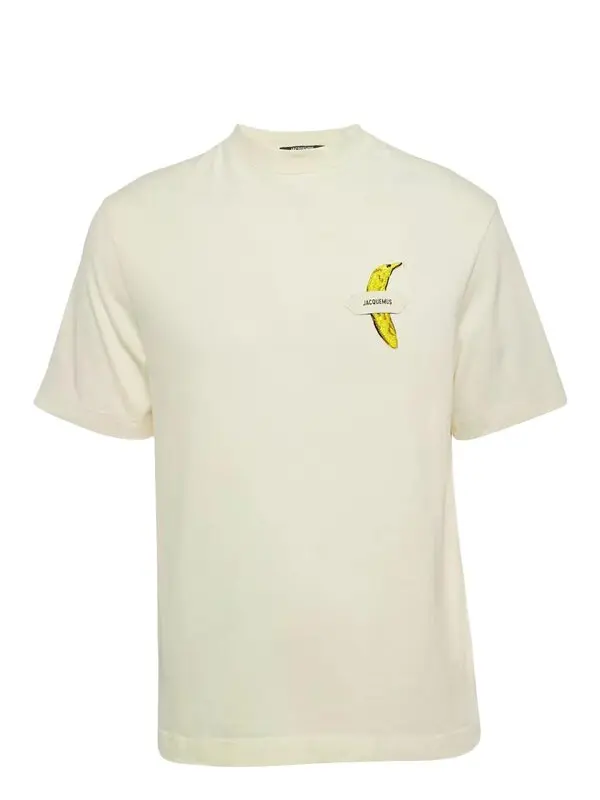 Jacquemus Banana-patch Cotton T-shirt - Neutrals