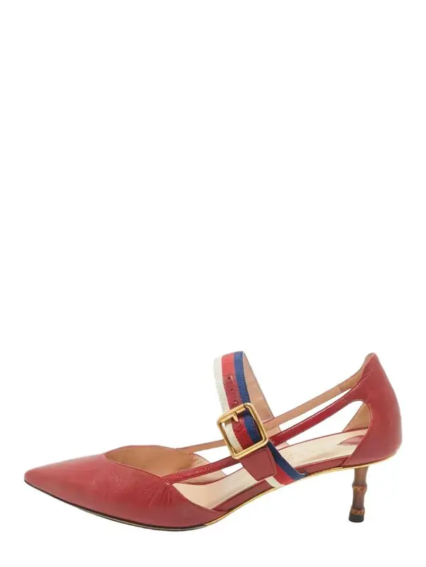 Gucci Leather Pointed-toe Pumps - Red