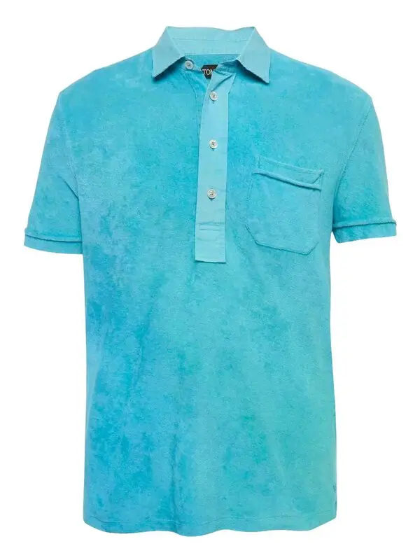 TOM FORD Terry Polo Shirt - Blue