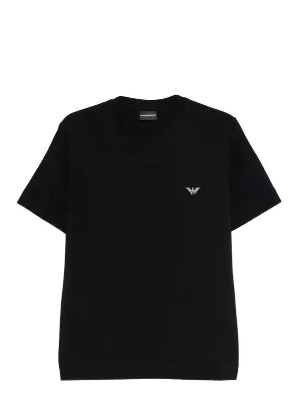Emporio Armani Logo-patch T-shirt - Black