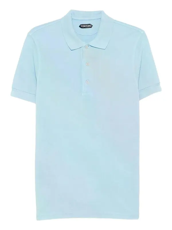 TOM FORD Buttoned Polo Shirt - Blue