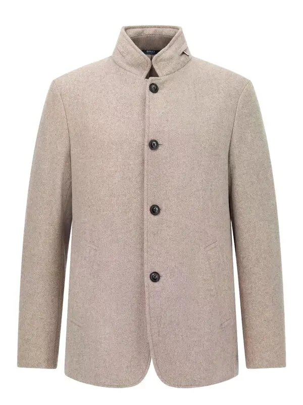 Boggi Milano Button Padded Blazer - Neutrals